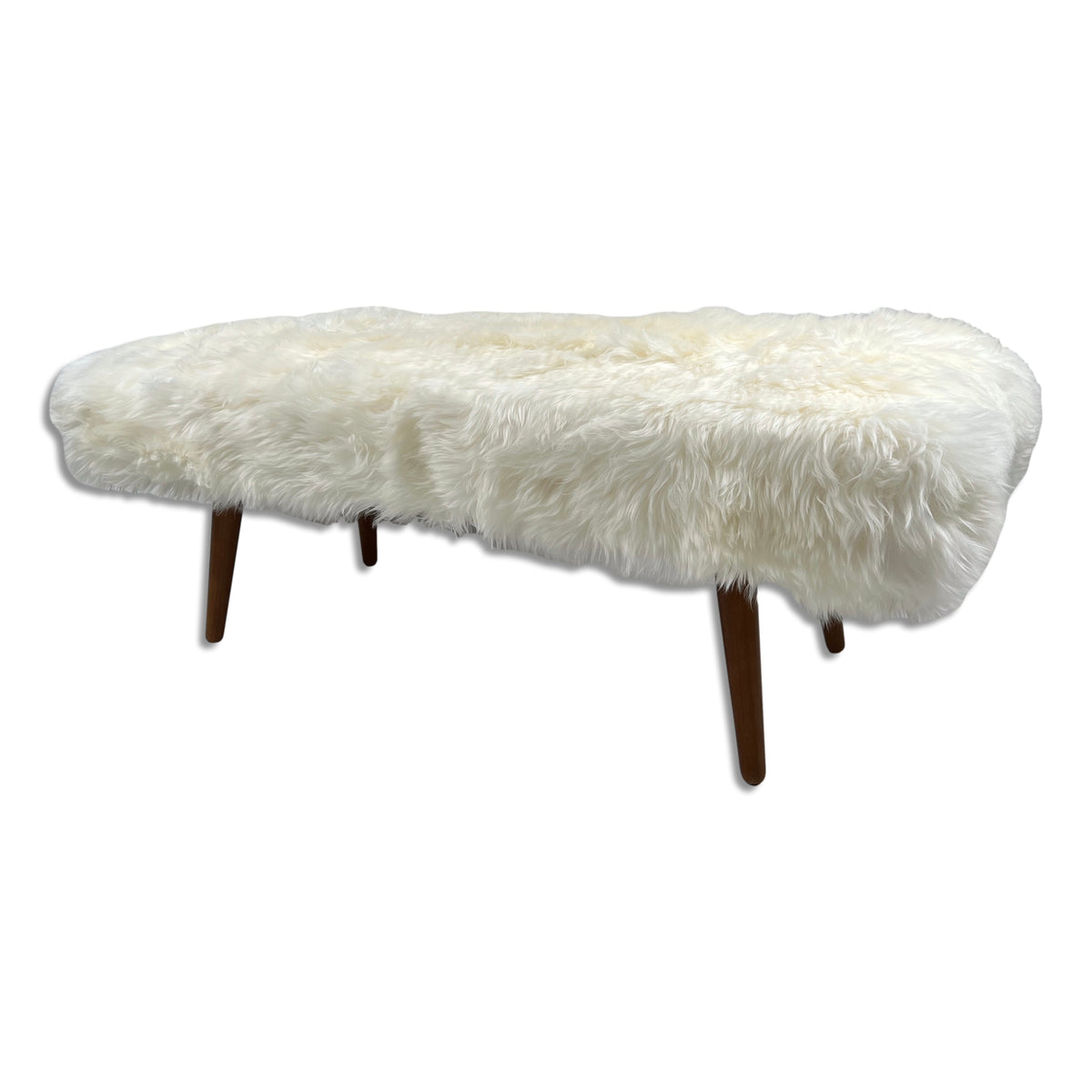Shearling Sheepskin White End Of Bed Bench – Native Natural
